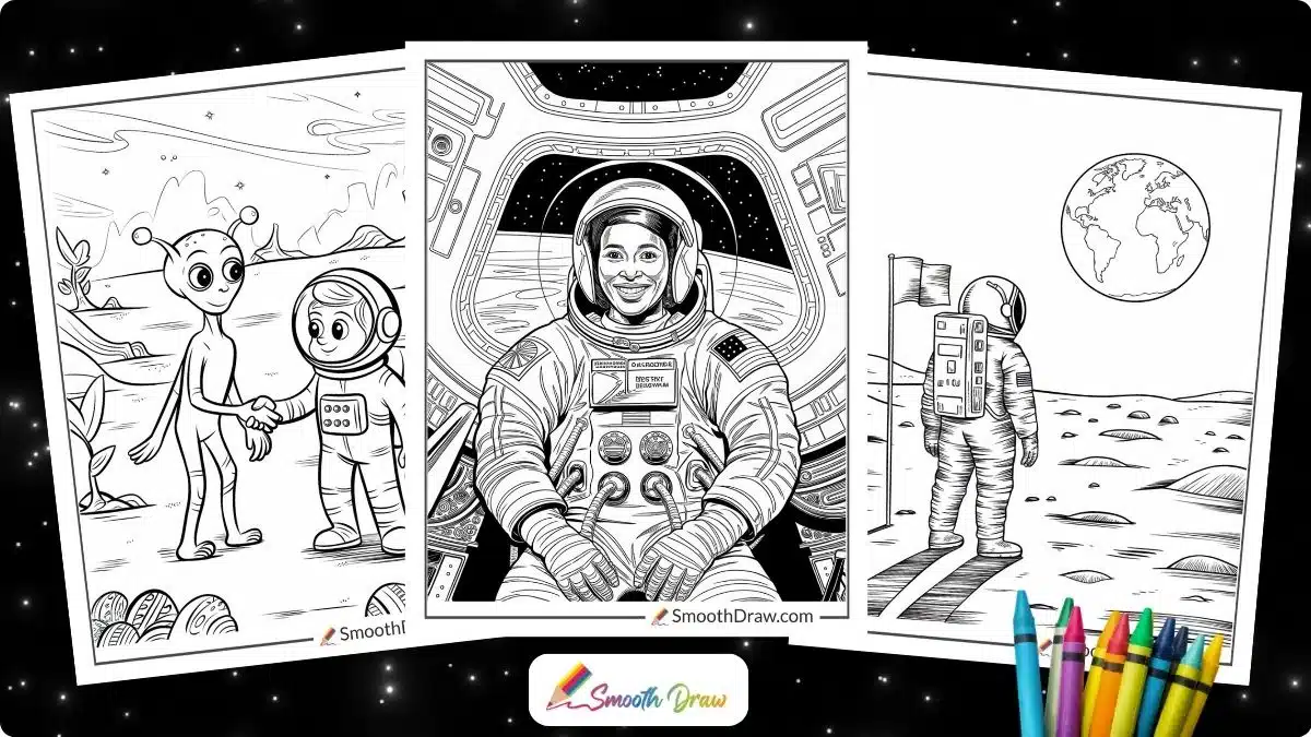 45 Astronaut Coloring Pages - Smooth Draw