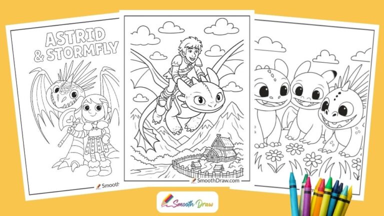 22 How To Train Your Dragon Coloring Pages (Free Printables)